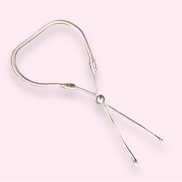 Pandora | Jewelry | Womens Pandora Moments Snake Chain Slider Charm ...